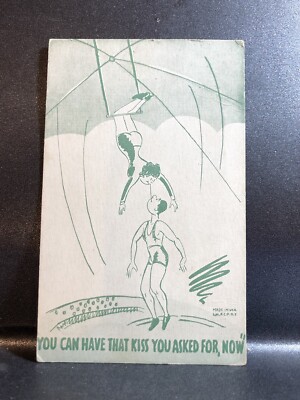 VINTAGE Risque Arcade Card IMR Co NY Comic You Can Have That Kiss ...