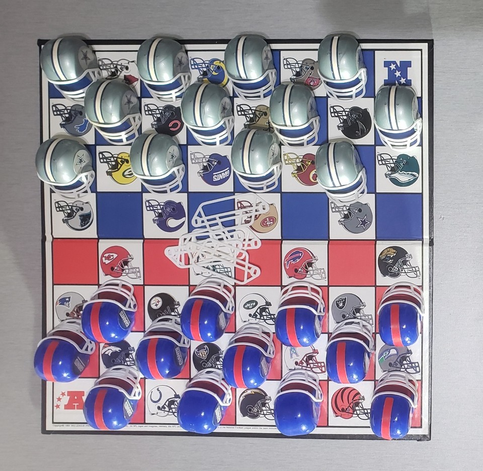 NEW YORK GIANTS vs DALLAS COWBOYS Used NFL Checkers Game Mini Team ...