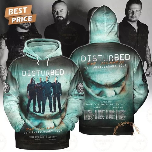 Disturbed The Sickness 25th Anniversary Tour 3D Hoodie Shirt | eBay