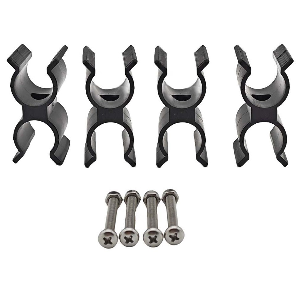 4pcs Double Tube Boat Clip Holder for Bimini Top Poles 7 8 to 1 Inch ...