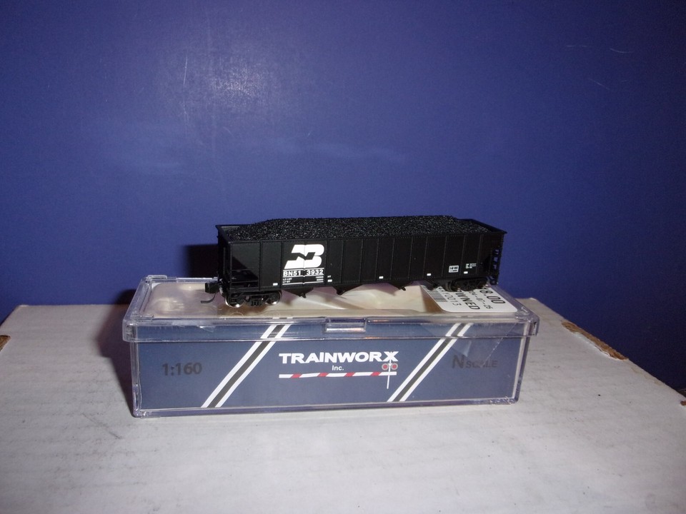 N SCALE TRAINWORX 2411-15 BN/513932 100 TON 4 BAY HOPPER | eBay