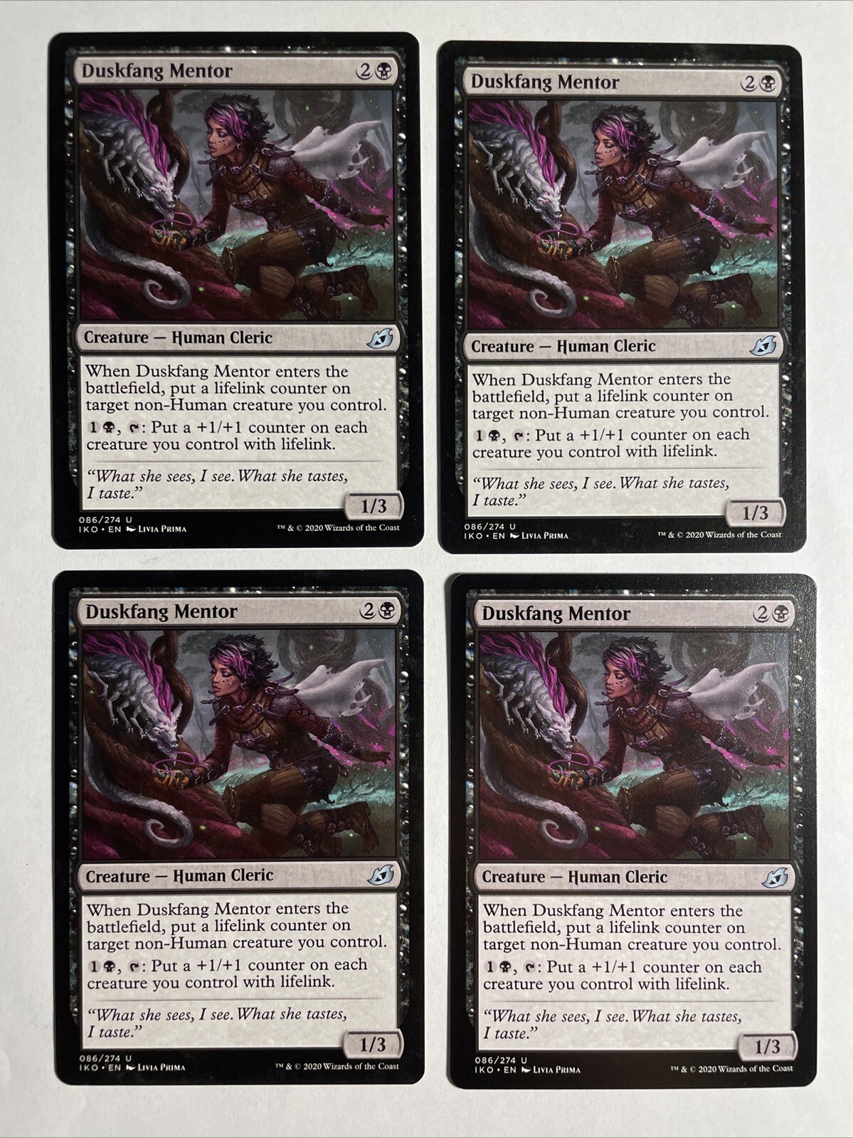 4x Mtg Ikoria Lair Of Behemoths Duskfang Mentor NM/M Magic the ...
