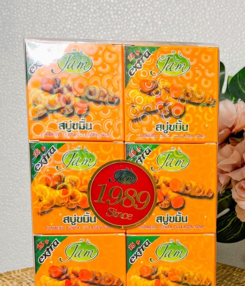 12x 65G JAM Turmeric Bar Soap Turmeric Gluta Collagen All Natural ...