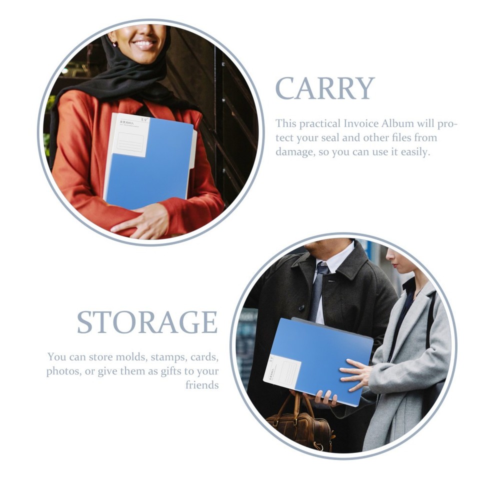 Plastic Document Holder Office Invoice Receipt Organizer Storage Book ...