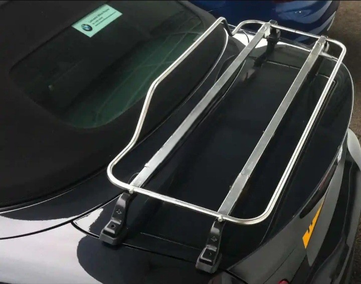 Universal Polished Stainless Steel Luggage Boot Rack. Porsche Madza MX5 ...