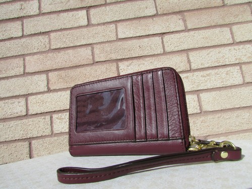 Coach 50070 Campbell Universal Phone Case Plum Leather Turn Lock ...