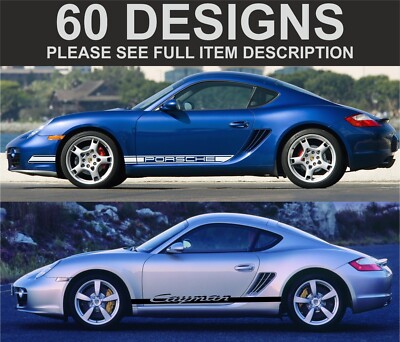 porsche cayman side stripes decals stickers graphics | eBay