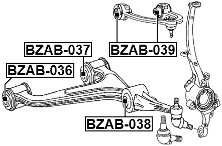 Bushing Kit, Front Lower Control Arm Fits Mercedes Benz 2103300575 ...