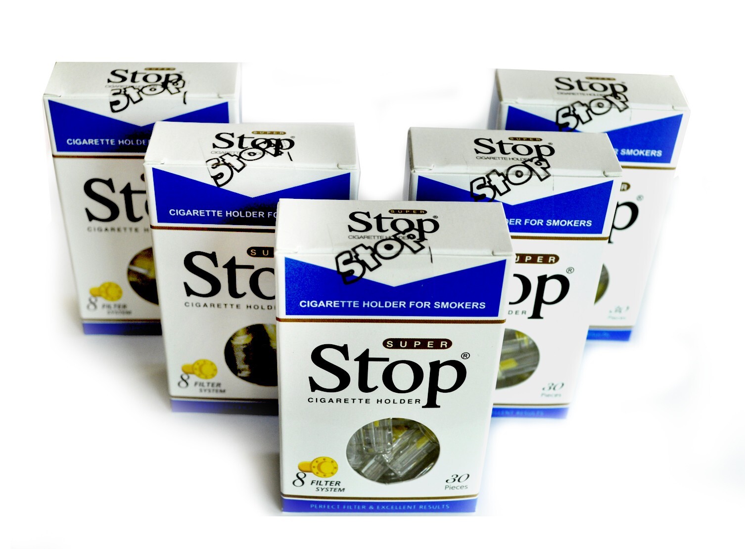 5 Pack New 8 hole Super Stop Cigarette Filters - SAME DAY FREE SHIPPING ...