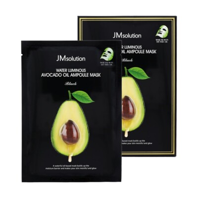 JM Solution Water Luminous Avocado Oil Ampoule Mask Black 35ml 10ea | eBay