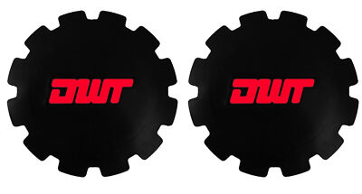 8" Douglas DWT Beadlock Rear Wheel Mud Plug Cover Cap Set Black/Red ...