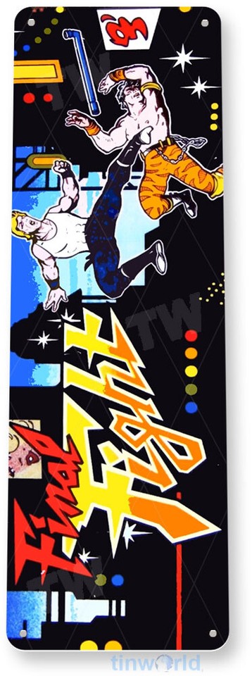 TIN SIGN Final Fight Arcade, 80's, Retro, Console, Marquee, Game Room ...