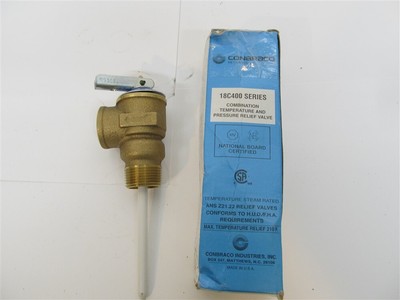 Conbraco, 18C40230, Temp. & Pressure Relief Valve,3/4" NPT,150PSI | eBay