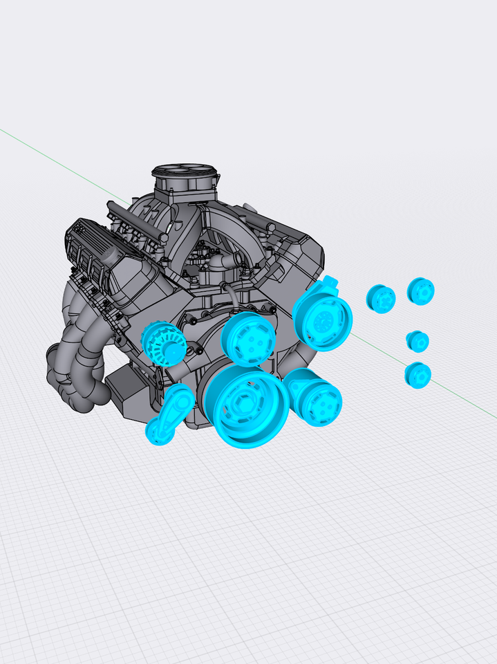 GM Performance 1000hp BBC 632CI Crate Engine - 1/10 - 3D Printed - MCS ...