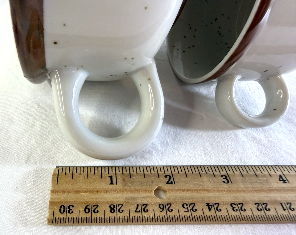 VTG Brown Drip Speckled Stoneware Single Serve Tea Pot & Cup Mug | eBay