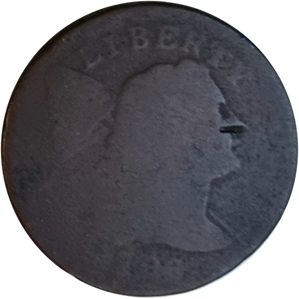Nice 1796 Liberty Cap Copper Large Cent Penny 1c Coin Worn w/ FULL ...