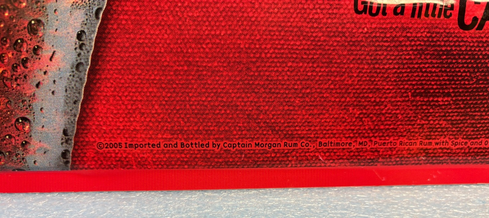 2005 CAPTAIN MORGAN SPICED RUM PIRATE NAUTICAL SAILBOAT KEG SWORD TIN ...