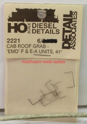 Detail Associates~HO~2221~Diesel Details~Cab Roof Grab Iron~EMD F&E A ...