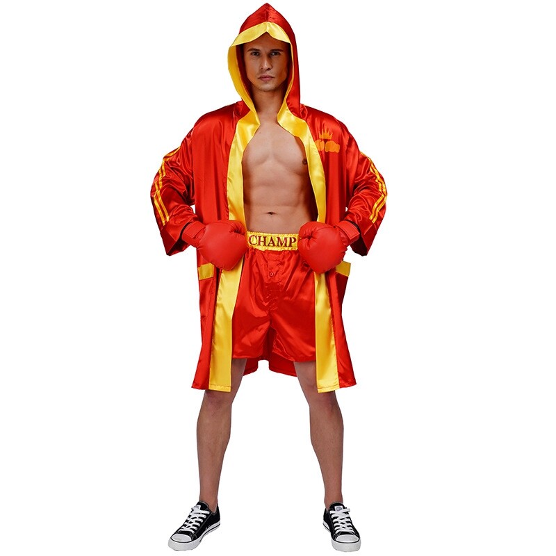 Adult Rocky Balboa American Flag OR Italian Stallion Boxing Costume ...