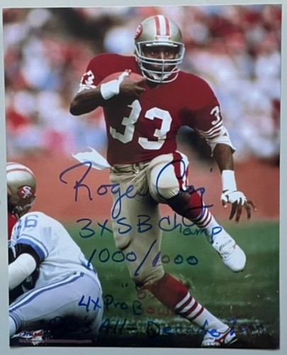 ROGER CRAIG, 100% AUTHENTIC AUTOGRAPHED 8" x 10" PHOTO, 49ers LEGEND ...