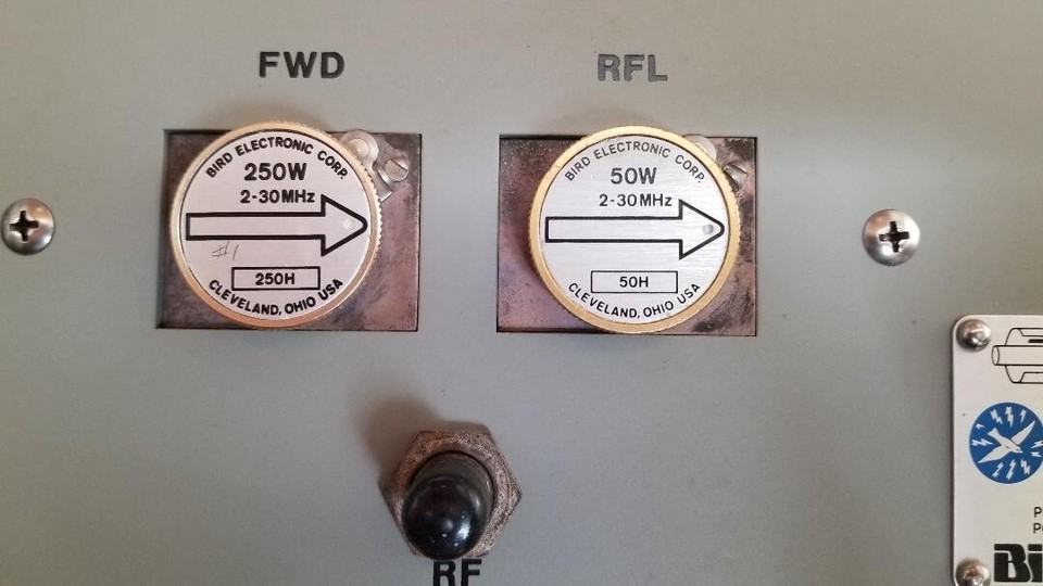 Bird 4527 Thruline rack mount dual meter Wattmeter, includes 2 elements ...