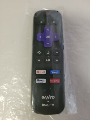GENUINE OEM SANYO ROKU TV REMOTE CONTROL RC-ALIR NETFLIX DISNEY ROKU ...