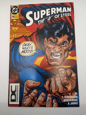 DC Comics Superman The Man Of Steel #46 DC Universe Logo Variant DCU FN ...