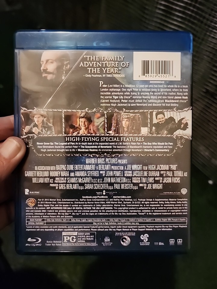 Pan (Blu-ray/DVD, 2015, 2-Disc Set) 883929455218 | eBay