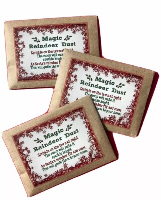 🎅🏼 x3 Santa' Magic Reindeer Dust Christmas Eve Box Filler Xmas Reindeer ...
