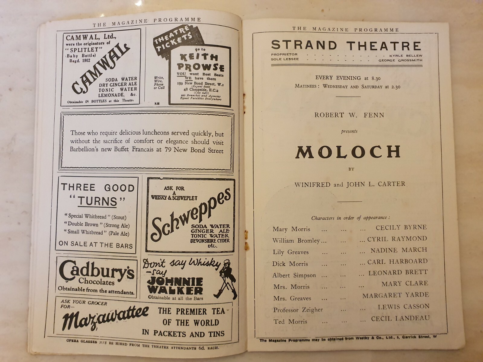 MOLOCH - MARY CLARE CECILY BYRNE NADINE MARCH LEWIS CASSON CECILY BYRNE ...