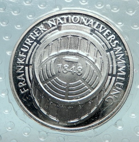 1973 GERMANY FRANFURT PARLIAMENT BUILDING Proof Silver 5 Mark German ...