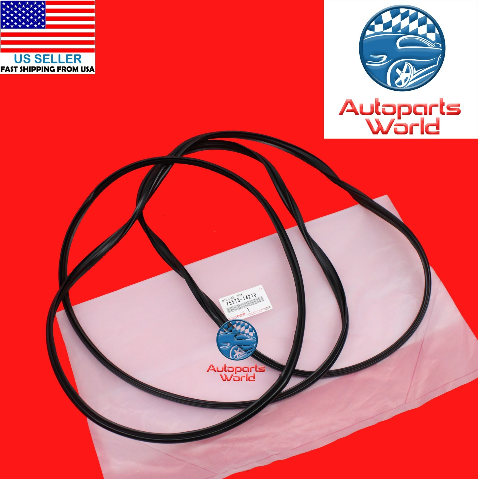 GENUINE OEM TOYOTA 93-98 SUPRA REAR OUTSIDE BACK WINDOW MOULDING 75573 ...