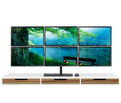 6 Monitor PC Setup i7 32GB RAM 1TB SSD Win 11 Pro Nvidia GT710 for Work ...