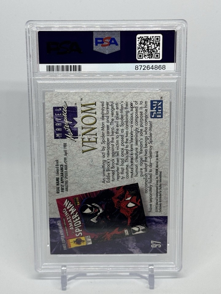 1992 Marvel Masterpieces Venom #97 PSA 8 NM-MT | eBay