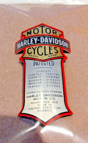 oem New Harley Davidson Curved Metal Emblem springer shock decal 66030 ...