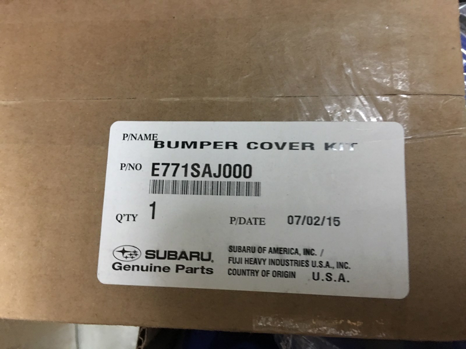 2010-2014 Subaru Outback Rear Bumper Protector Genuine E771SAJ000 OEM ...