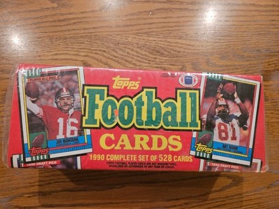 Topps 1990 NFL Football Complete Set Sealed Trading Card Box, 528 Cards ...