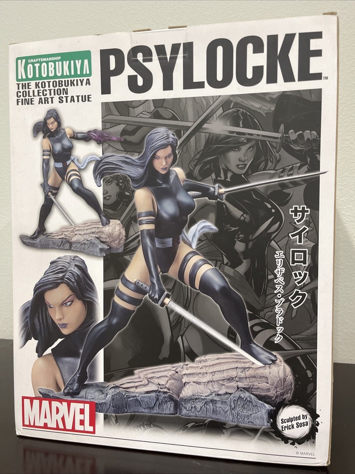 PSYLOCKE X-FORCE fine art statue Kotobukiya X-Men Marvel Sideshow Rare ...