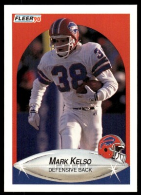 1990 FLEER NFL Football Vintage Trading Card #115 😎 MARK KELSO, Buffalo ...
