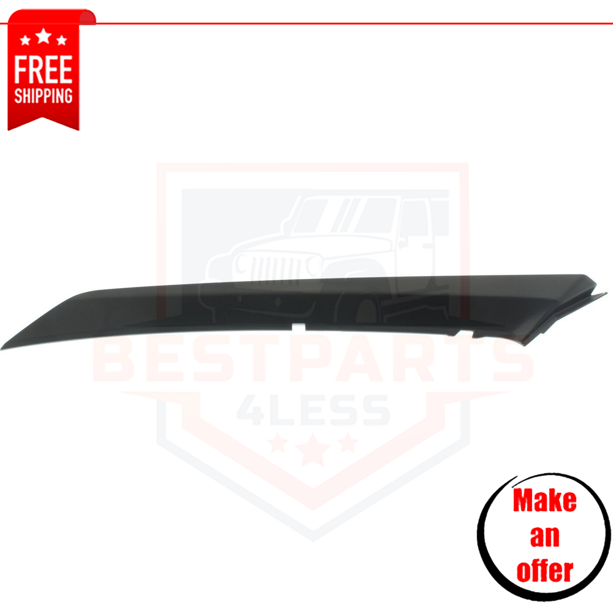 Front Bumper Trim textured plastic left side for 2018-2019 Toyota Camry ...