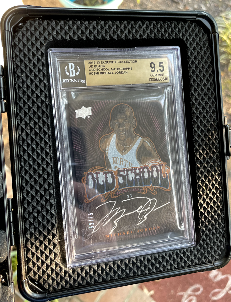 2012-13 UD Black Exquisite Michael Jordan /75 BGS 9.5 w/ 10 SILVER ON ...