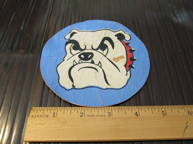 WWII 313th Fighter Squadron painted bulldog patch original U.S.A.F. Air ...