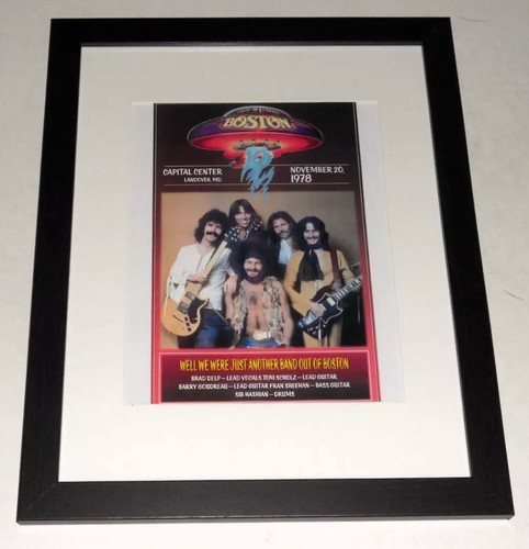 Large Framed Boston (Rock Band) Don't Look Back 1978 Tour Poster, 11/78 ...