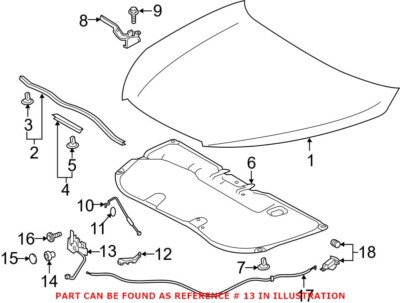 Genuine OEM Front Hood Latch For Toyota Highlander 2014-2016 535100E100 ...