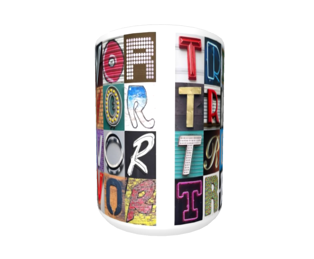 TREVOR Coffee Mug / Cup featuring the name in photos of sign letters | eBay