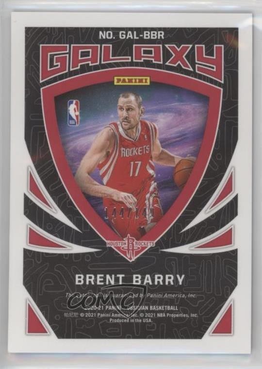 2020-21 Panini Obsidian Galaxy Auto /149 Brent Barry #GAL-BBR Auto | eBay
