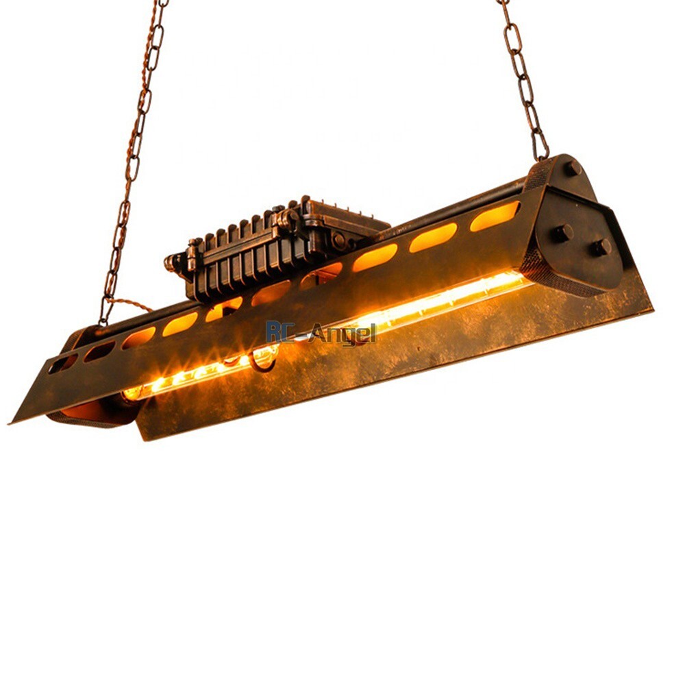 4-Light Industrial Steampunk Hanging Pool Table Lights Billiard Pendant ...