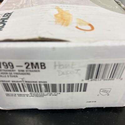 KOHLER K-8799-2MB Duostrainer Sink Drain/Strainer Vibrant Brushed ...