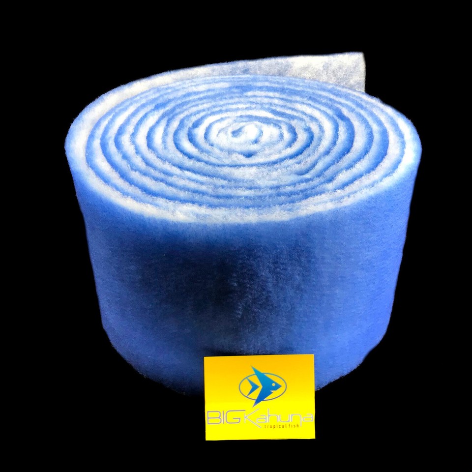 30-FT ROLL BLUE BONDED AQUARIUM FILTER MEDIA PAD 12" X 30' FILTER FIBER ...