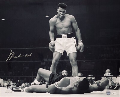 MUHAMMAD ALI Signed Photo 16x20 Sonny Liston Phantom Punch Online ...